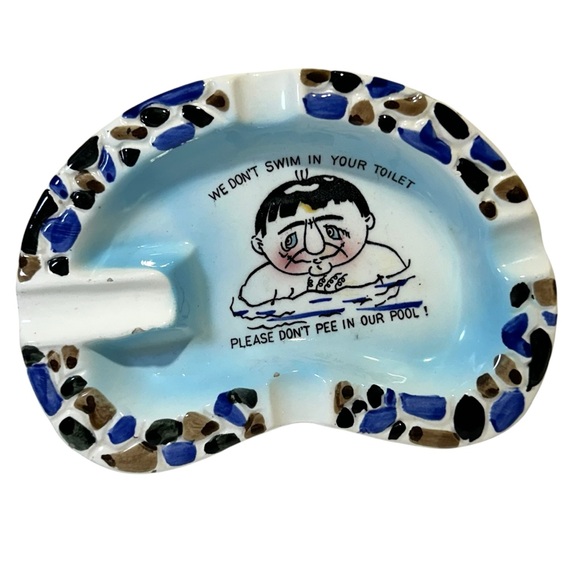 Vintage | Accents | Funny Swimming Pool Ashtray | Poshmark